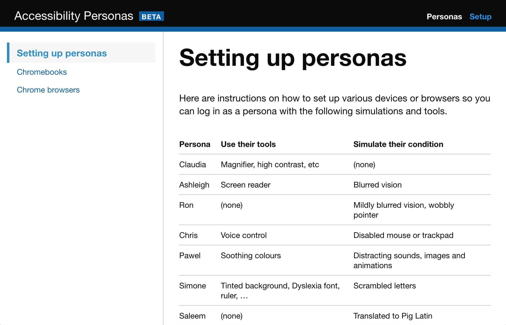Using persona profiles to test accessibility – Accessibility in government