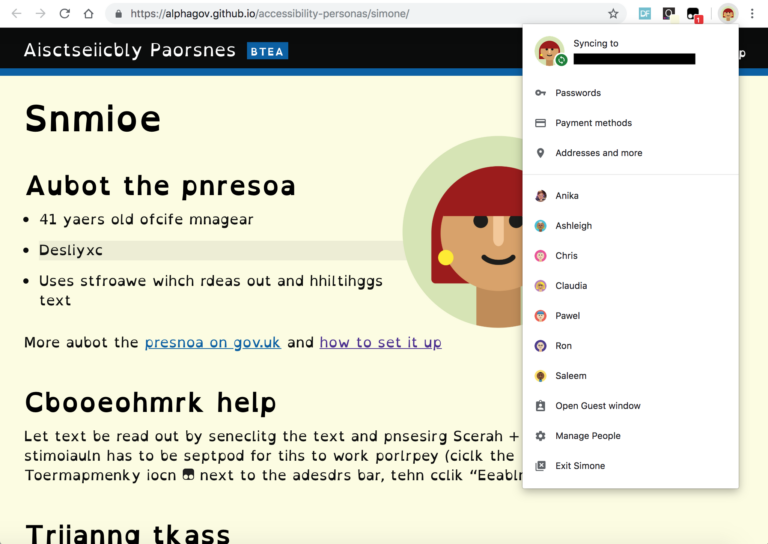 Using persona profiles to test accessibility – Accessibility in government
